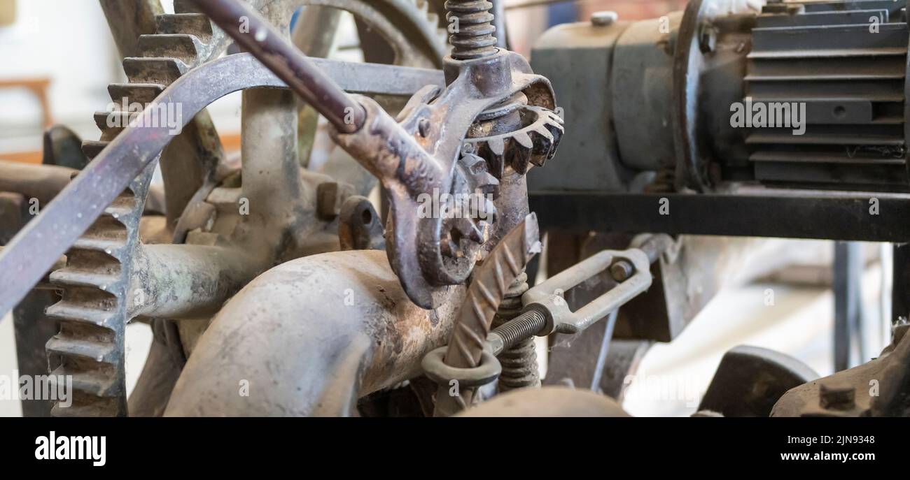 The sprockets of an old and obsolete machine for agriculture Stock ...
