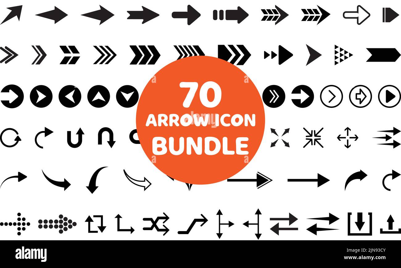 set of arrow icons, arrow vector illustration, modern simple arrow stock vector collection Stock ...
