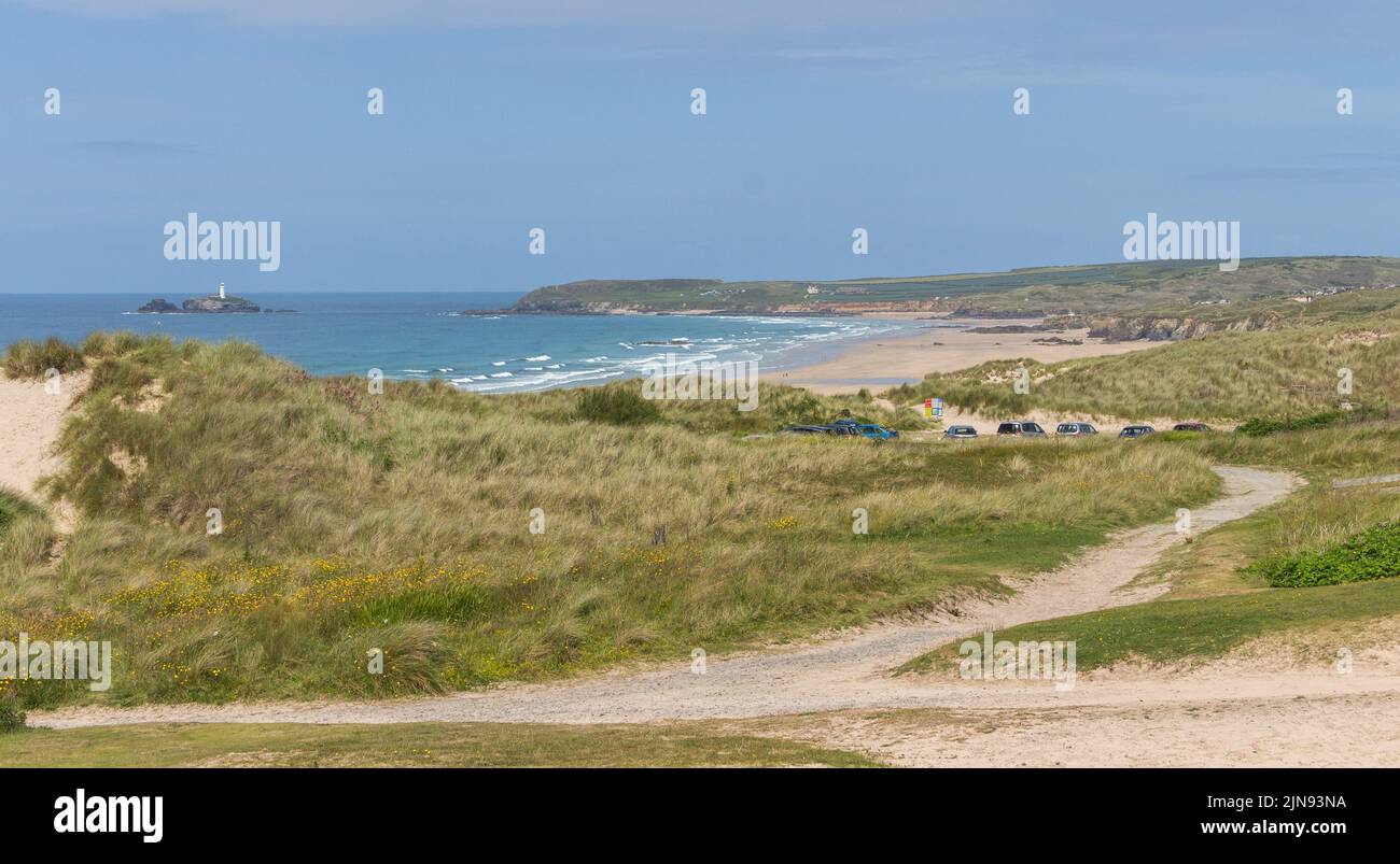 Scenic waterside landscape from Cornwall on a clear day, UK Stock Photo ...