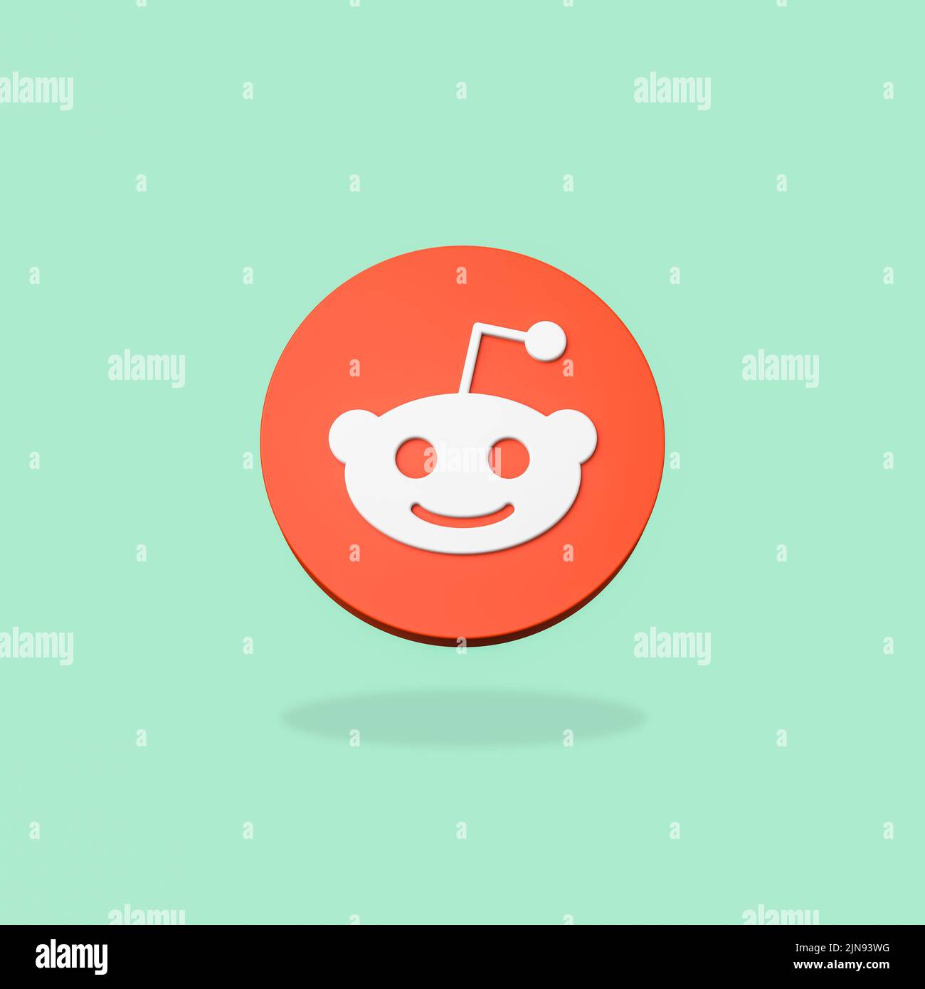 Reddit Logo on Flat Green Background Stock Photo - Alamy