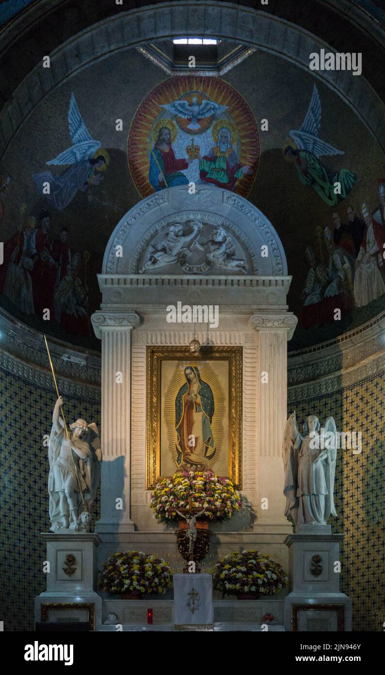 A beautiful altar with religious characteristics used for sacred ...