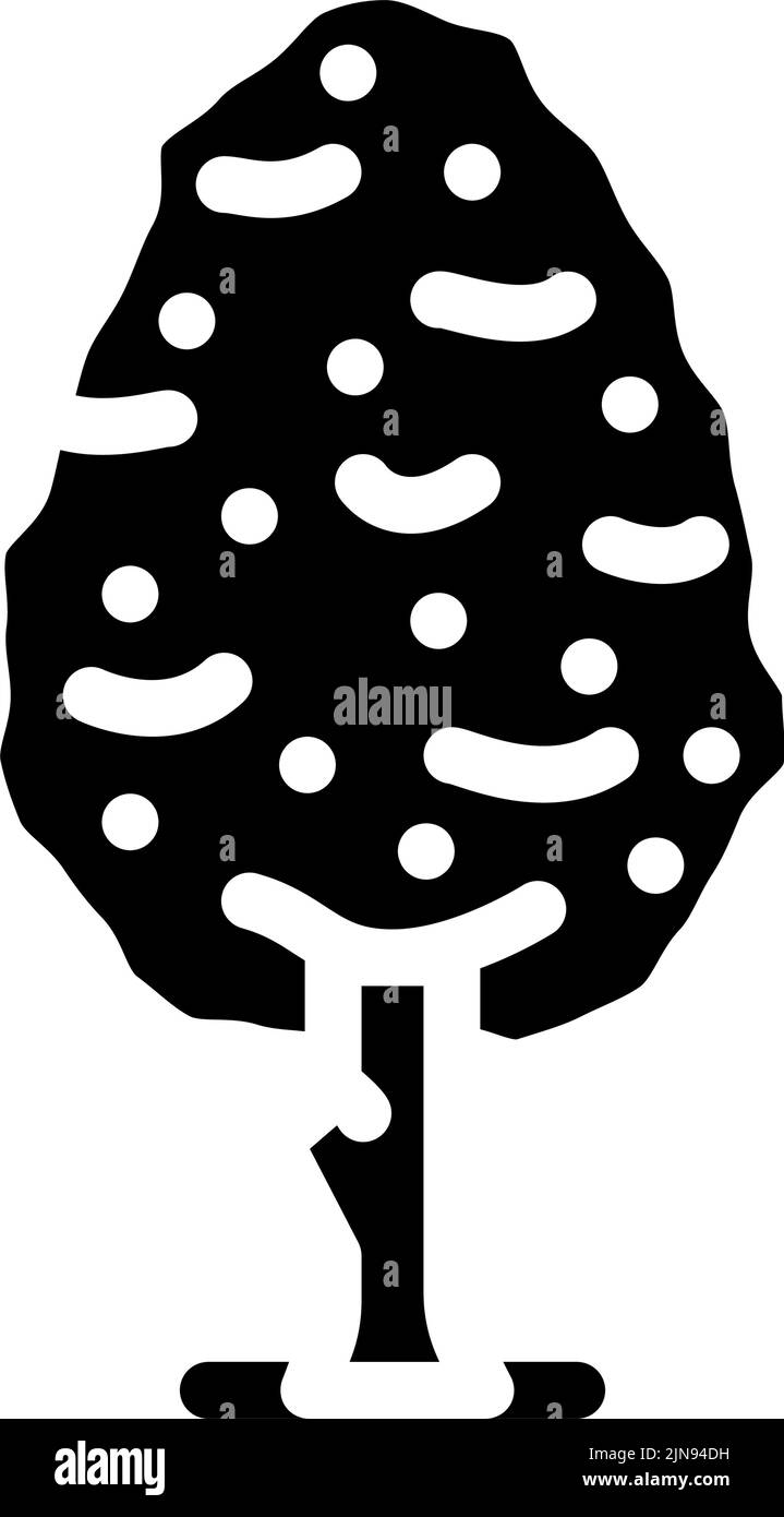 pear tree glyph icon vector illustration Stock Vector Image & Art - Alamy