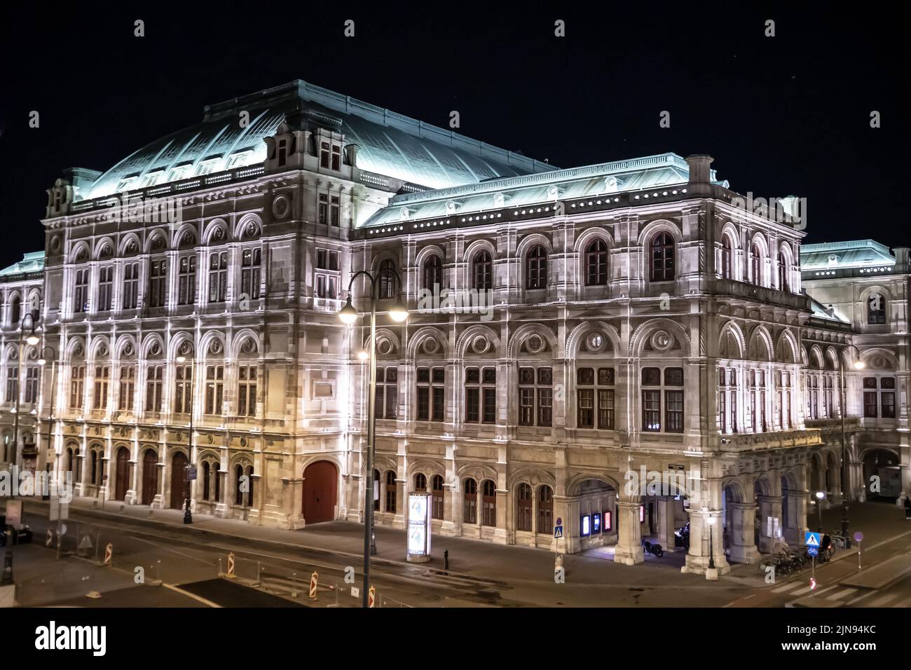 Illuminated Opera House "Staatsoper" In The Night In The Inner City Of ...