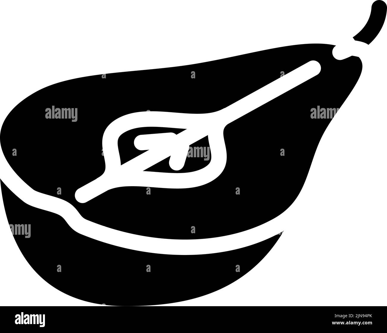 pear cut glyph icon vector illustration Stock Vector Image & Art - Alamy