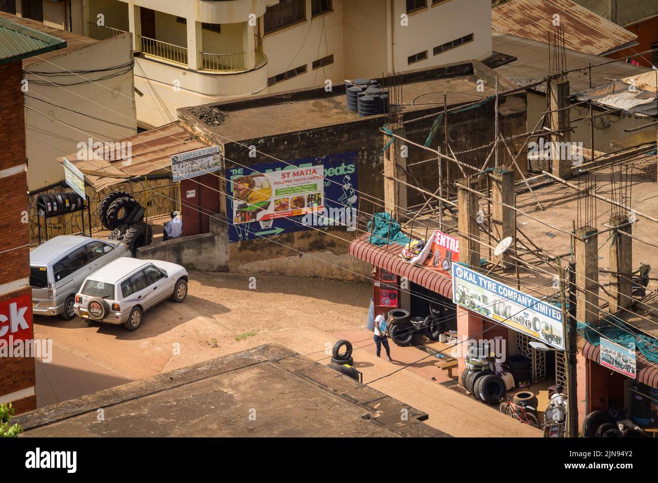 Kampala, Uganda - May 20, 2022: Busy street in Kampala in June, aerial ...