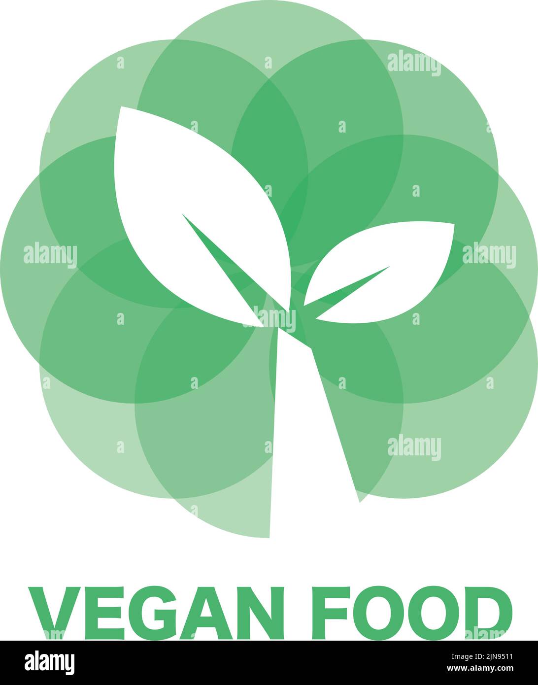 The editable green logo with a plant - good match for a vegan store ...