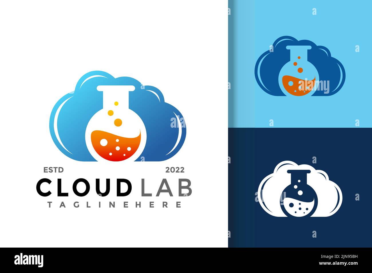 The editable logo pack for laboratory or chemical stores Stock Vector ...