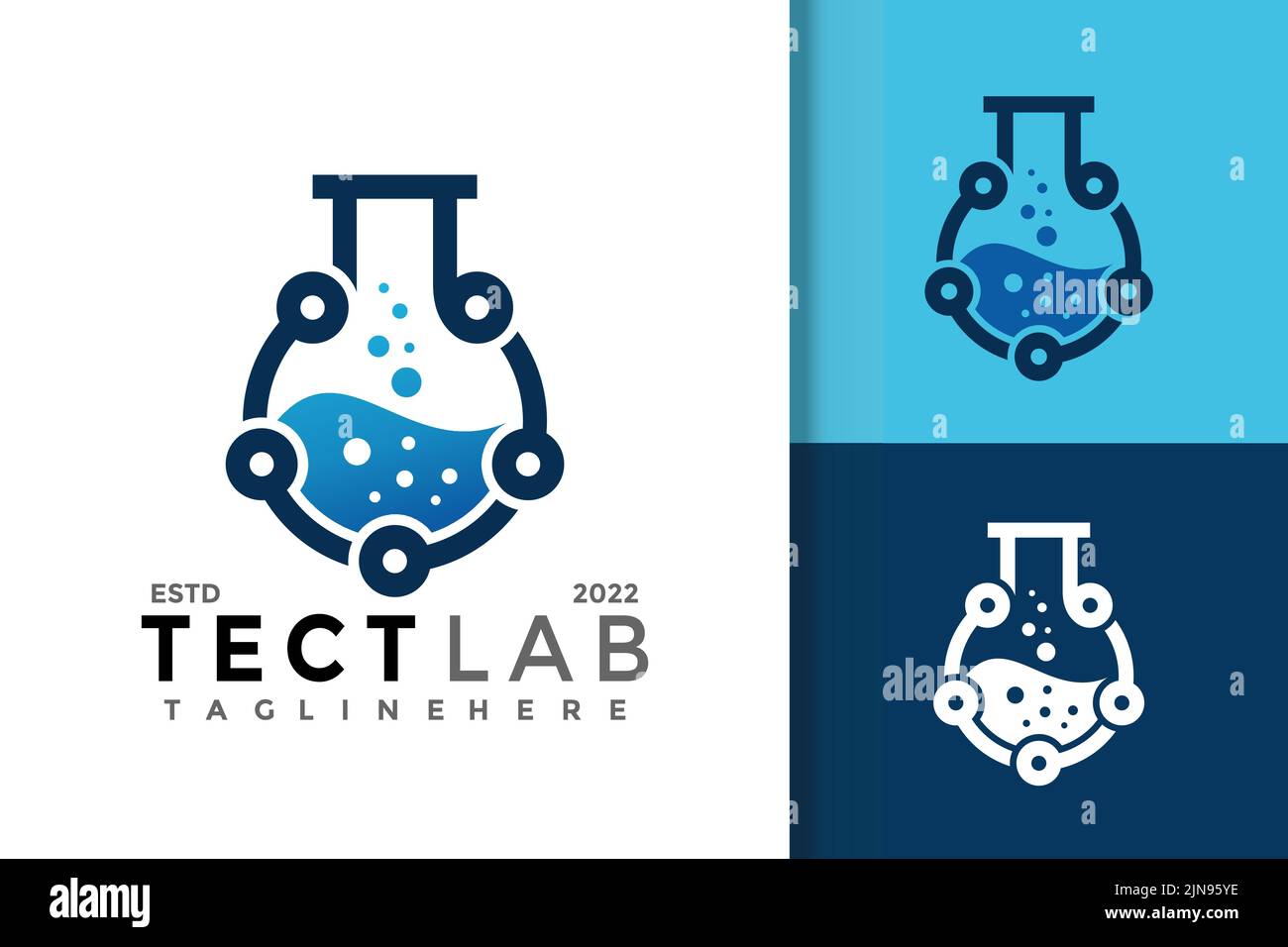The editable blue logo pack - good choice for chemical laboratory ...
