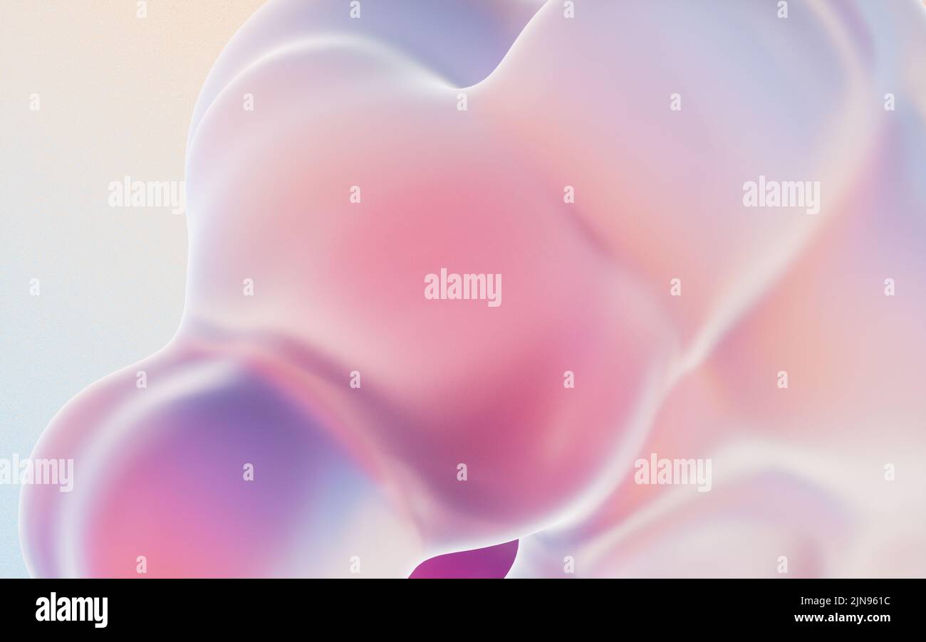 Transparent gradient bubbles, 3d rendering. Computer digital drawing ...