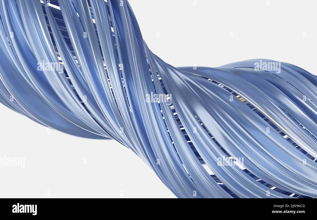 Abstract flowing curve lines, 3d rendering. Computer digital drawing Stock Photo - Alamy