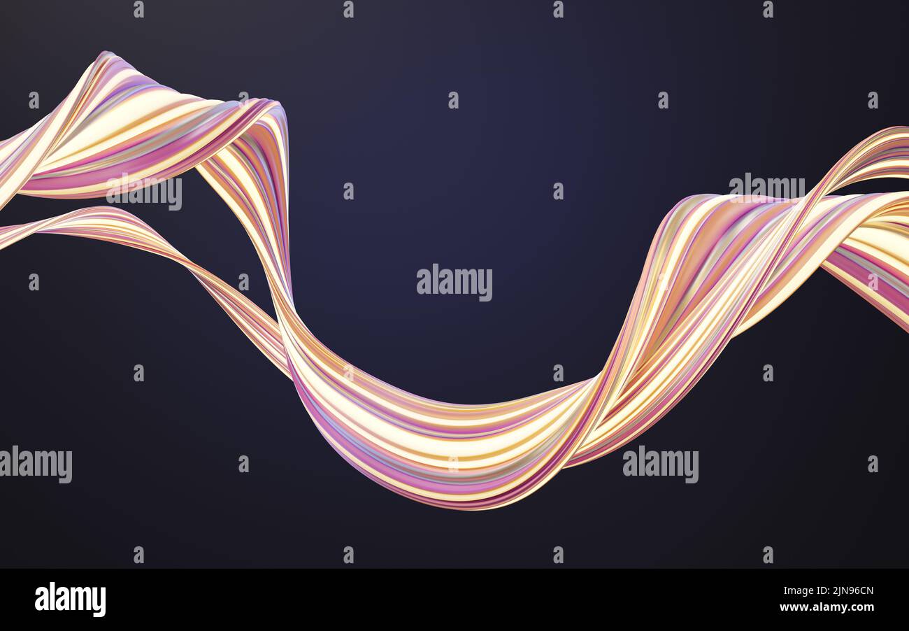 Abstract flowing curve lines, 3d rendering. Computer digital drawing Stock Photo - Alamy