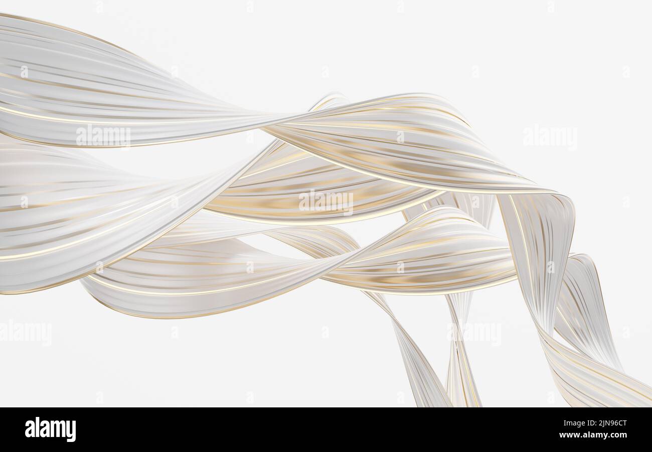 Abstract flowing curve lines, 3d rendering. Computer digital drawing Stock Photo - Alamy