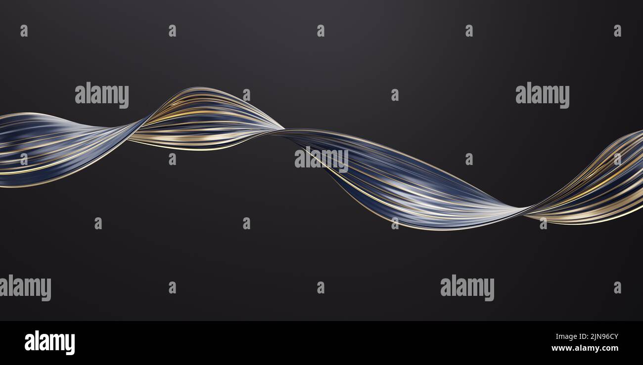 Abstract flowing curve lines, 3d rendering. Computer digital drawing Stock Photo - Alamy