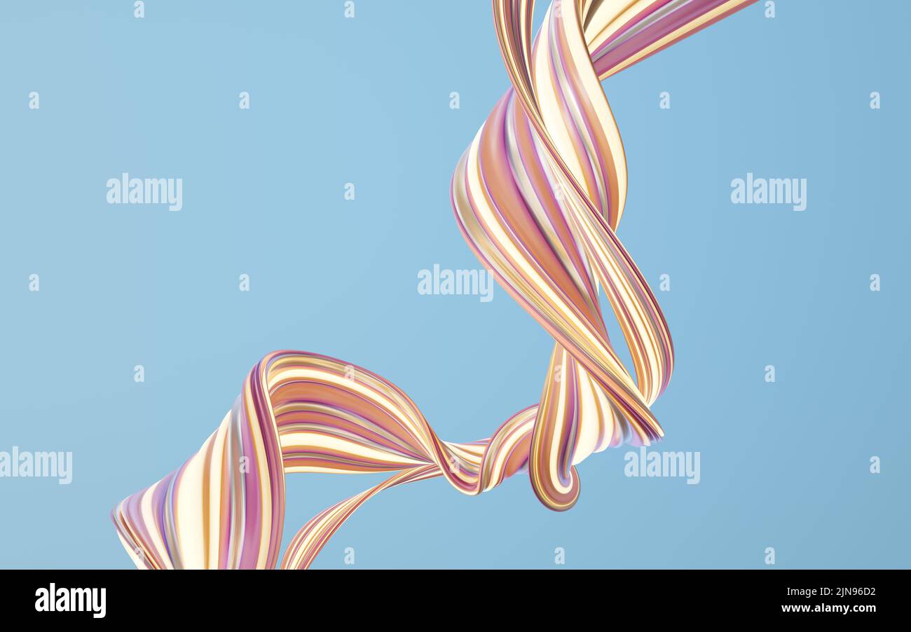 Abstract flowing curve lines, 3d rendering. Computer digital drawing Stock Photo - Alamy