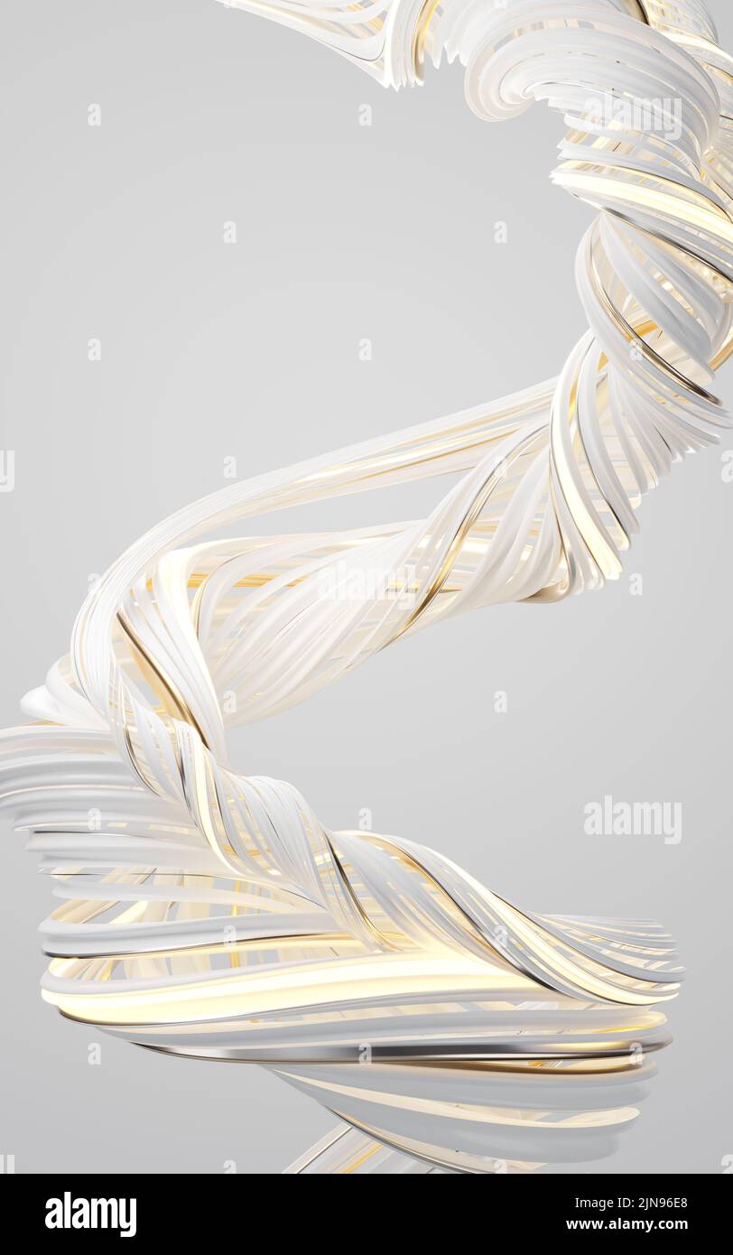 Abstract flowing curve lines, 3d rendering. Computer digital drawing Stock Photo - Alamy
