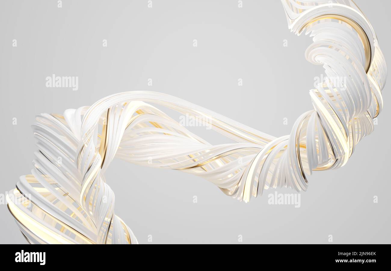 Abstract flowing curve lines, 3d rendering. Computer digital drawing Stock Photo - Alamy