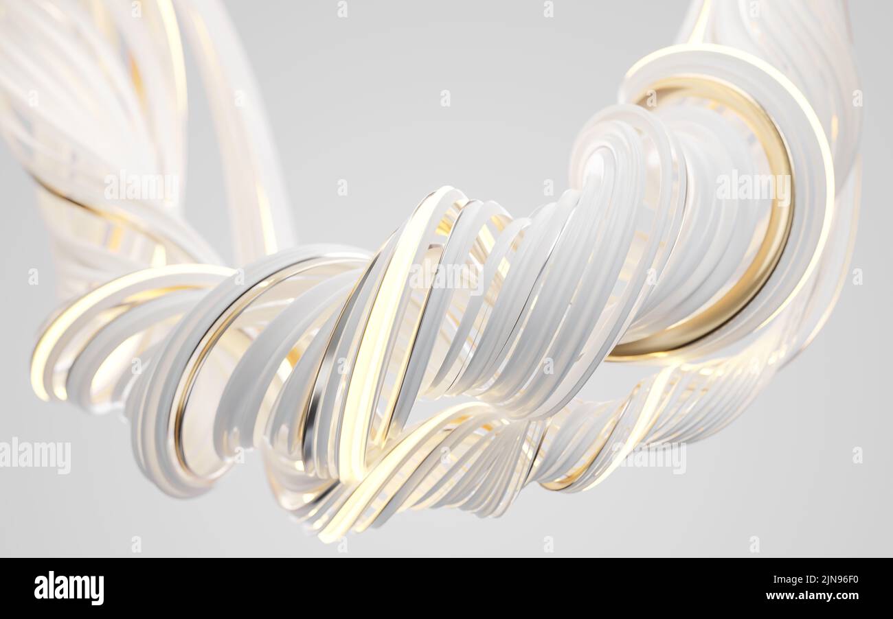 Abstract flowing curve lines, 3d rendering. Computer digital drawing Stock Photo - Alamy