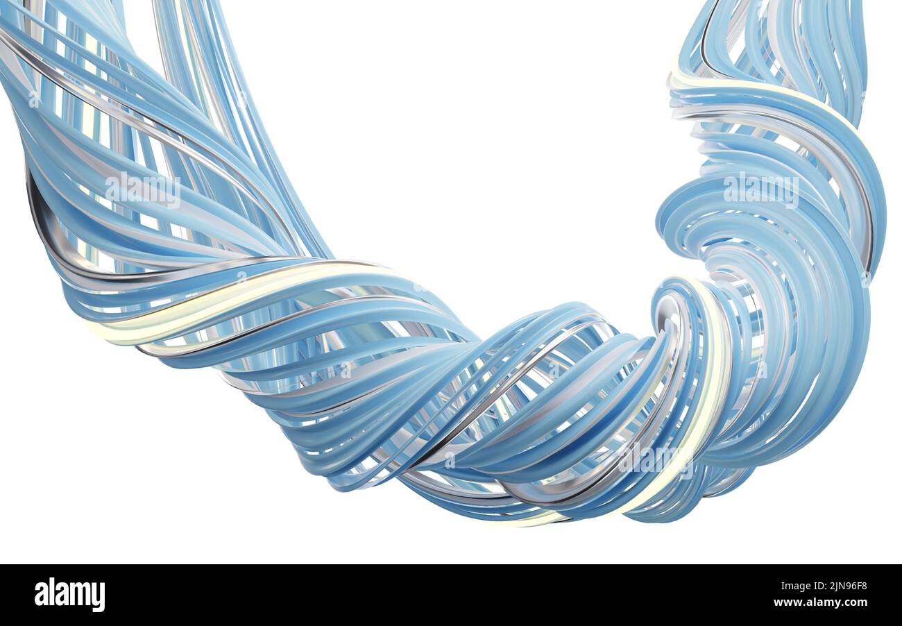 Abstract flowing curve lines, 3d rendering. Computer digital drawing Stock Photo - Alamy
