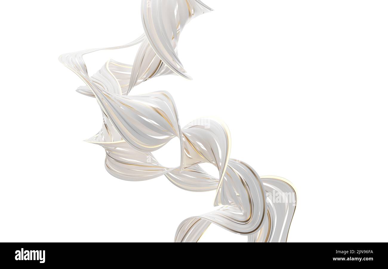 Abstract flowing curve lines, 3d rendering. Computer digital drawing Stock Photo - Alamy