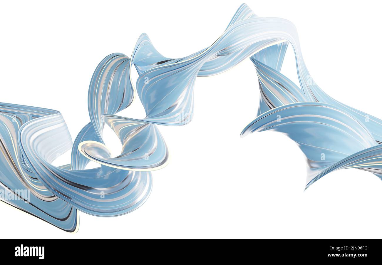 Abstract flowing curve lines, 3d rendering. Computer digital drawing Stock Photo - Alamy