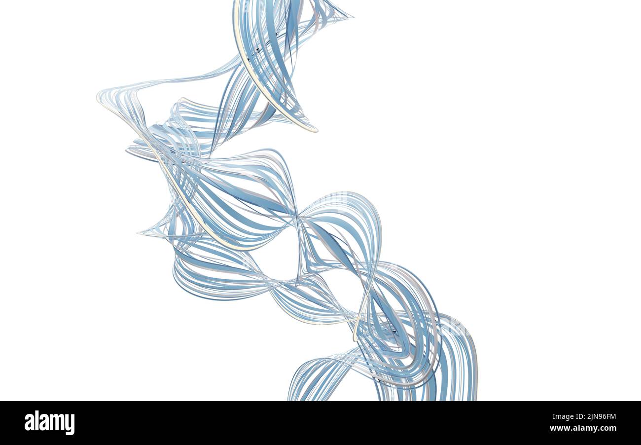 Abstract flowing curve lines, 3d rendering. Computer digital drawing Stock Photo - Alamy