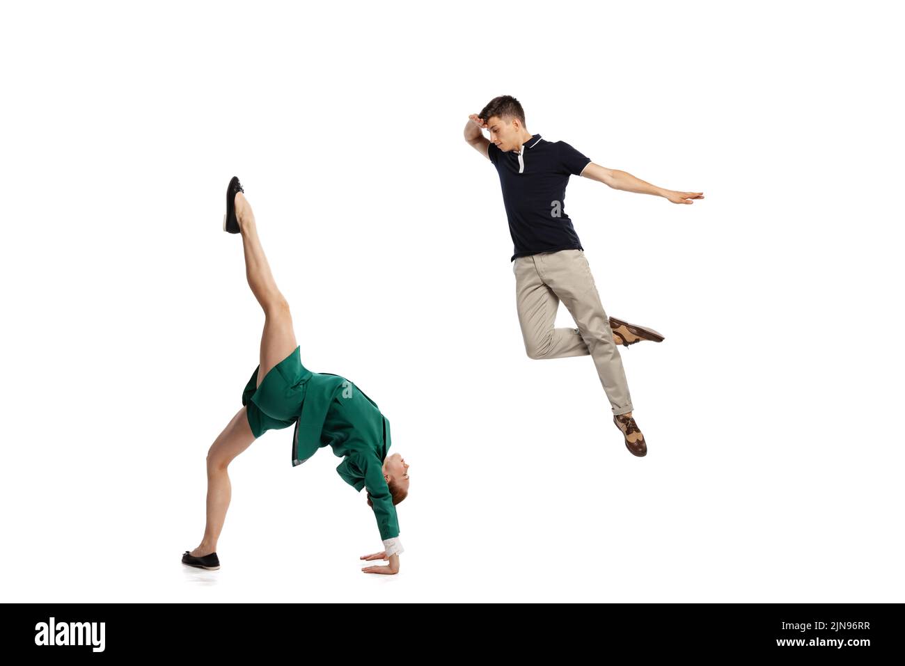 Business partners having meeting isolated over white background. Co ...