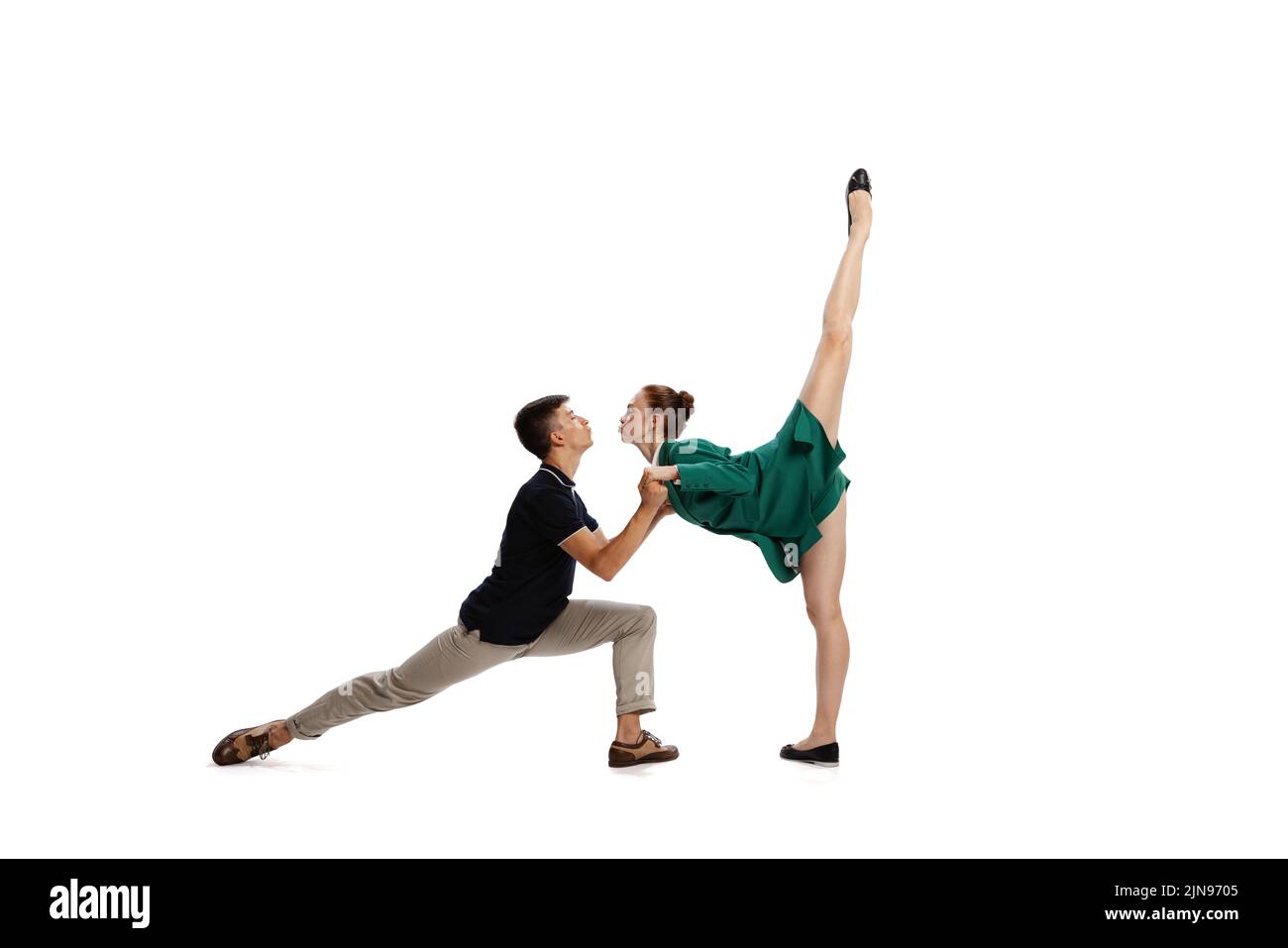 Business partners having meeting isolated over white background. Co ...