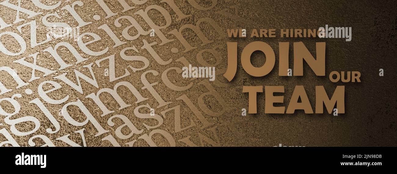 join our team sign on white background Stock Photo - Alamy