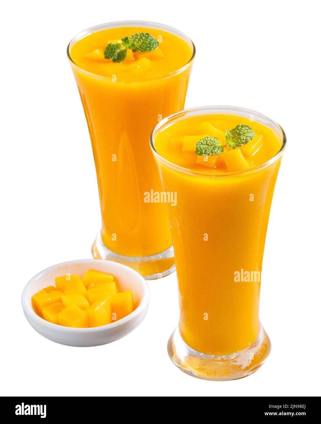 Fresh beautiful delicious mango juice. Close up design concept of ...