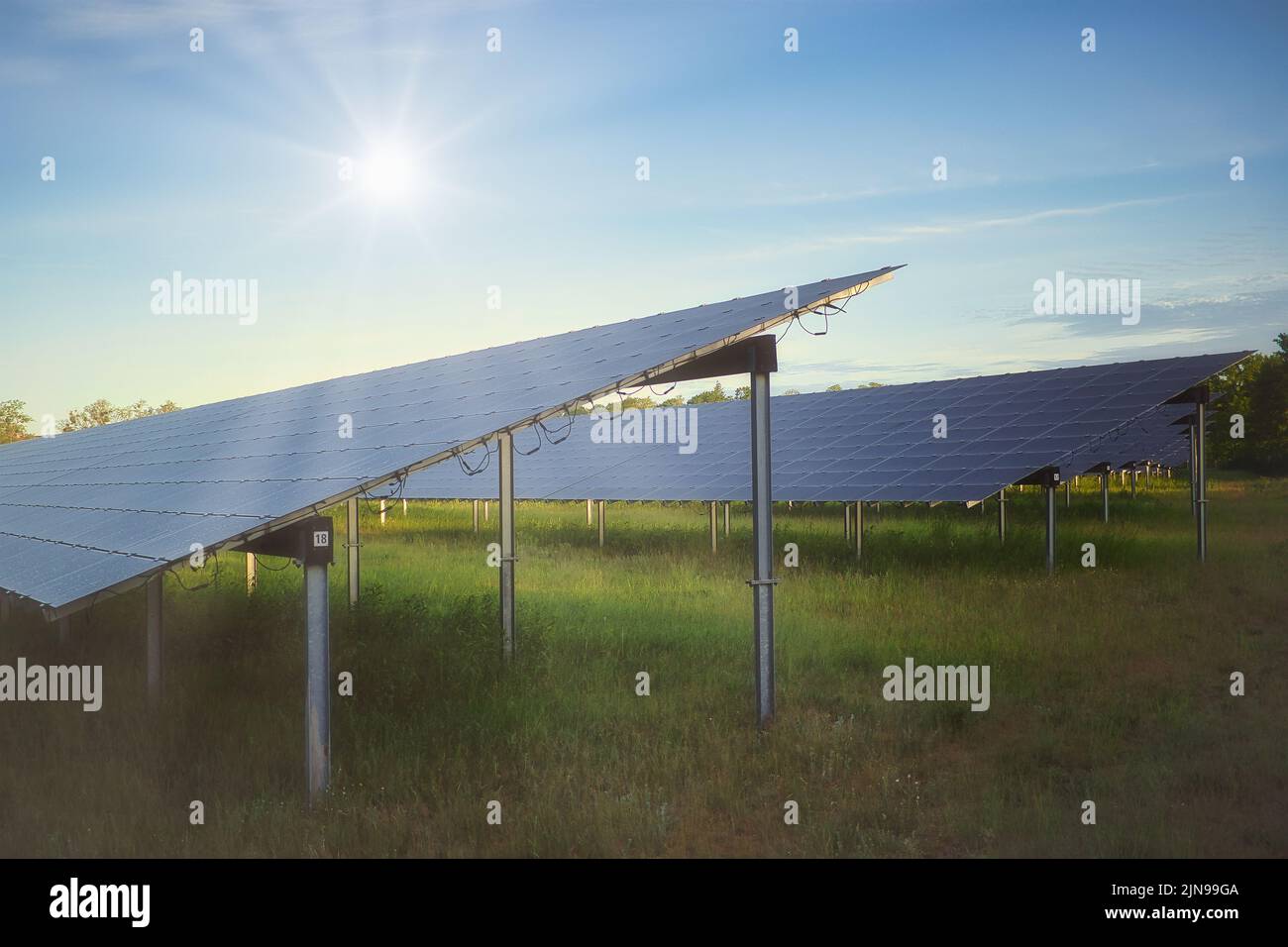 Solar panels under sunny hi-res stock photography and images - Alamy