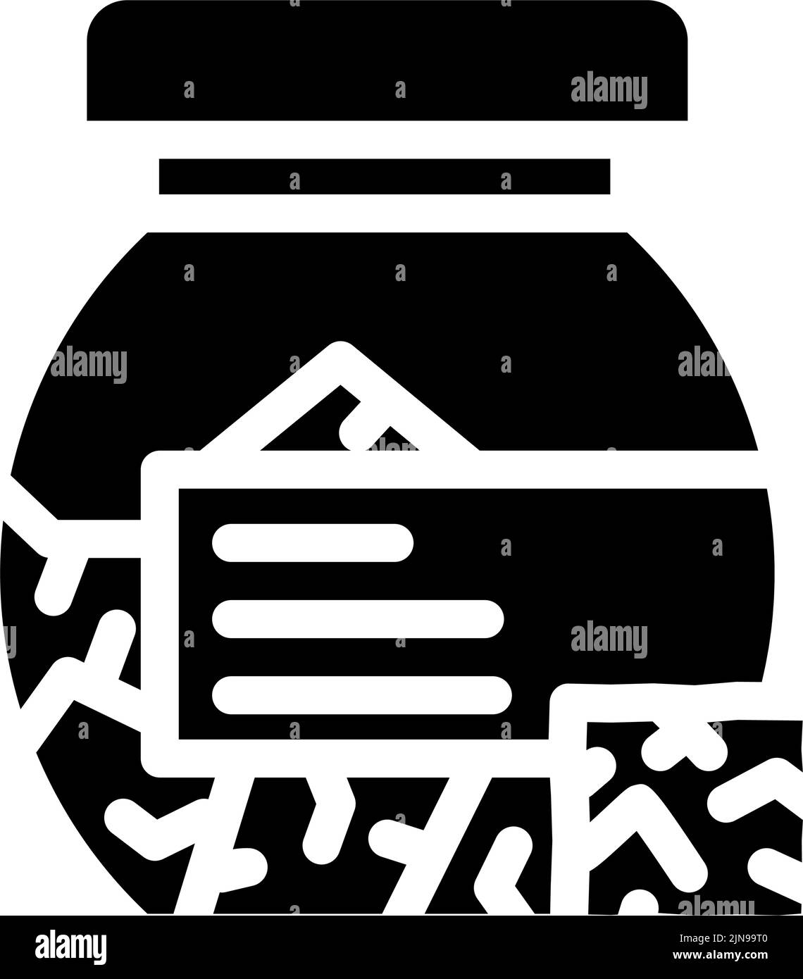 spinach granules glyph icon vector illustration Stock Vector Image ...