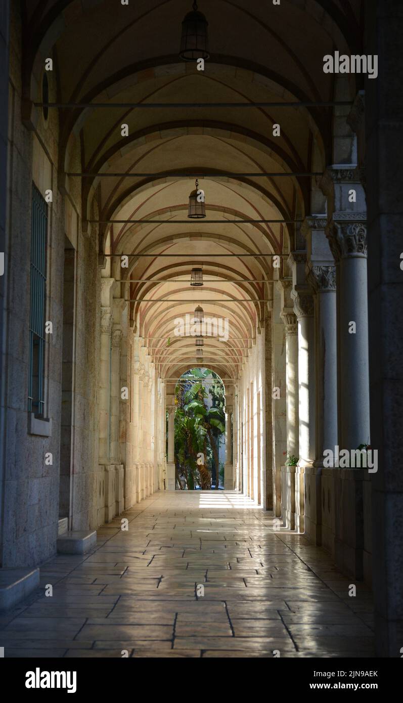 Beautiful corridors at the Iconic YMCA building in Jerusalem, Israel ...