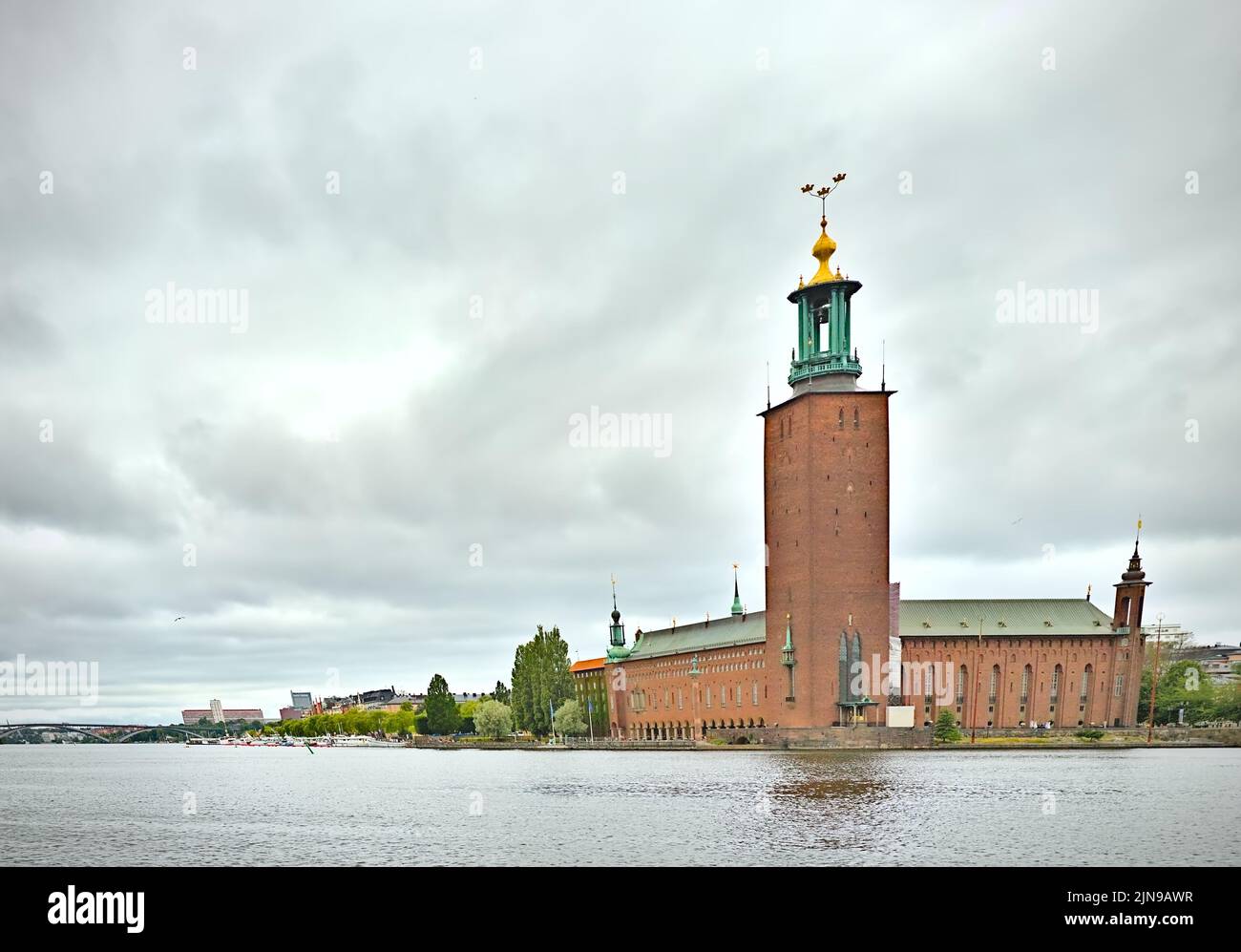 The Stockholm City Hall Stockholms stadhus from outside side view Stock ...
