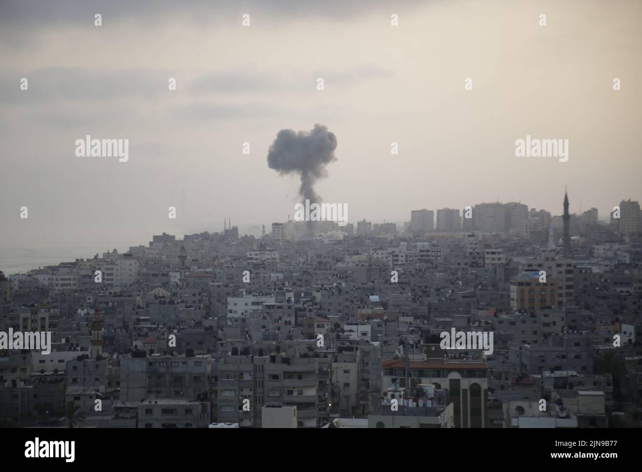 Gaza City from the rooftop of a residential building Stock Photo - Alamy