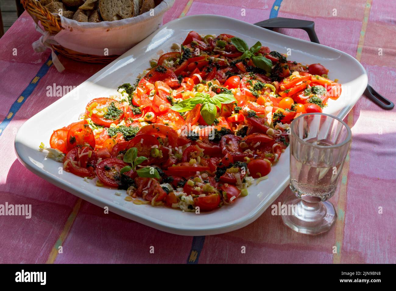 Classic italian caprese salad with tomatoes hi-res stock photography ...