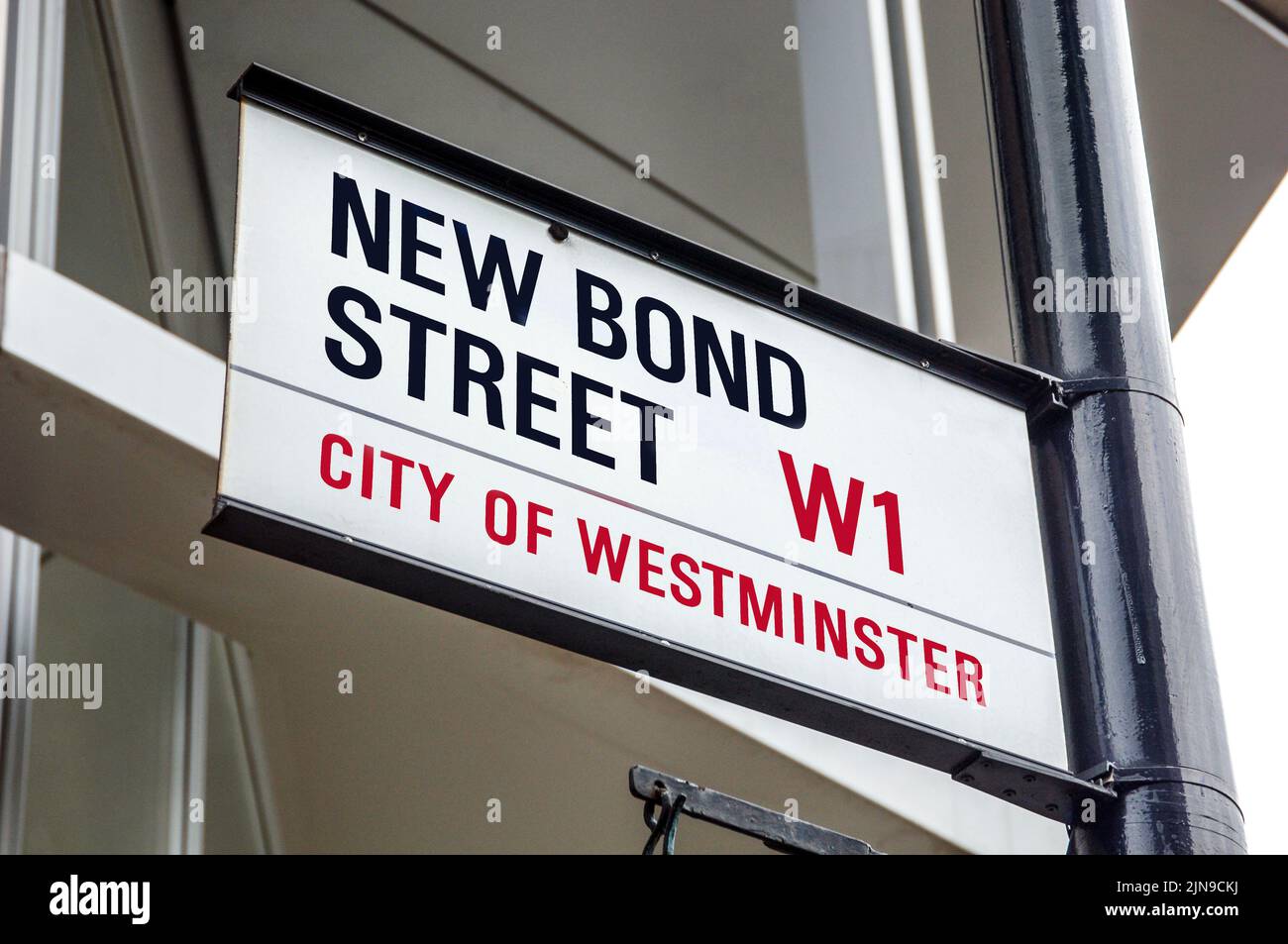 new bond street, london W1 road sign on wall, London, England,UK Stock ...