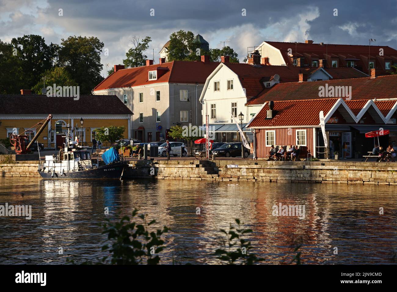 Harbor in the city of Askersund, Sweden Stock Photo - Alamy
