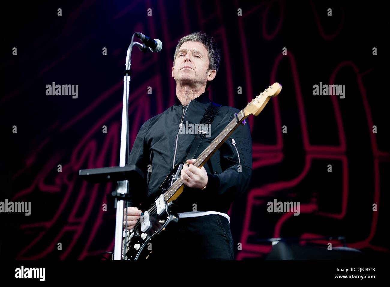 Noel Gallagher on stage during his performance at Eirias Stadium in ...