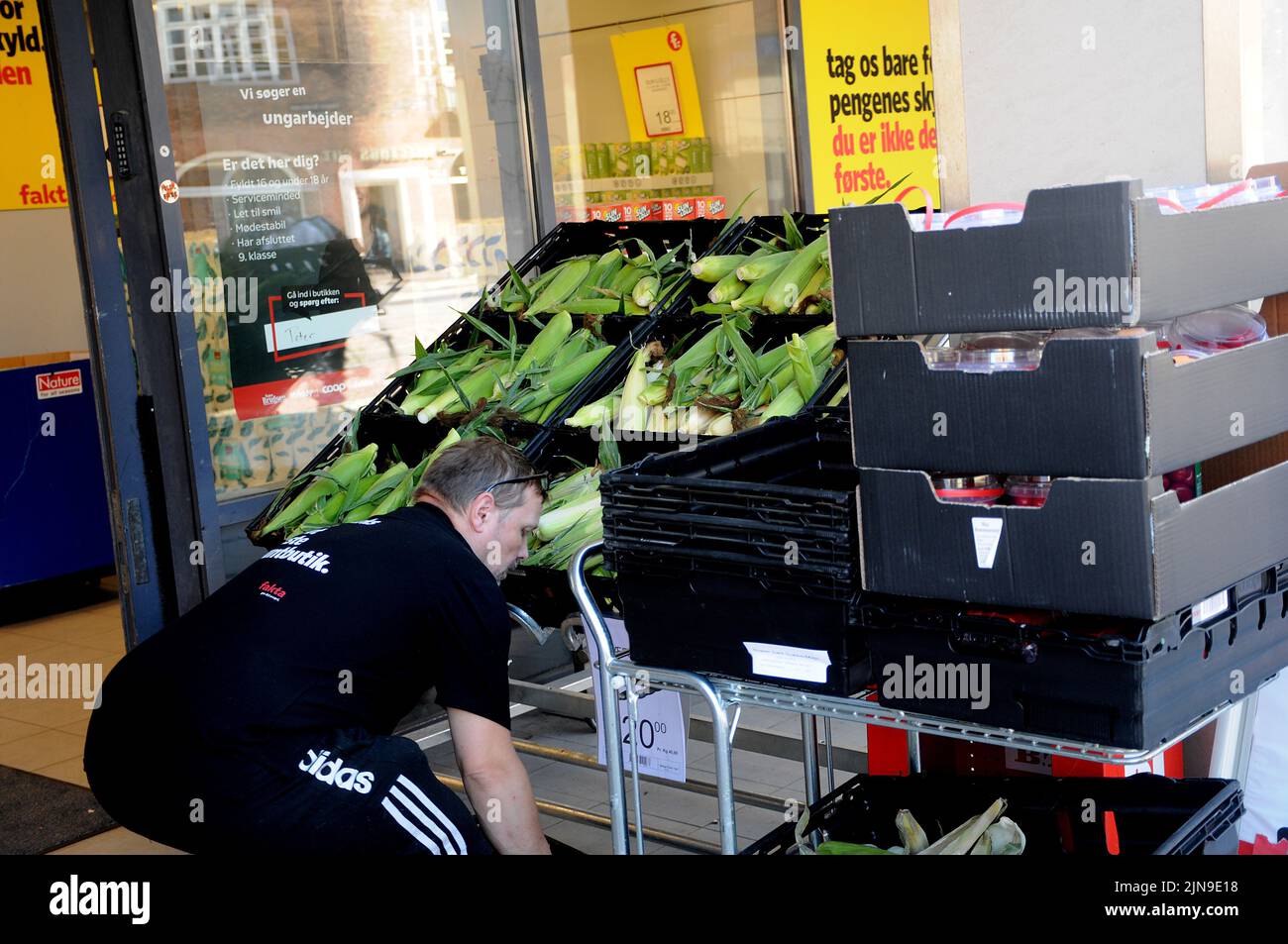 Copenhagen /Denmark/10 August 2022/Inflation in Denmark and High food ...