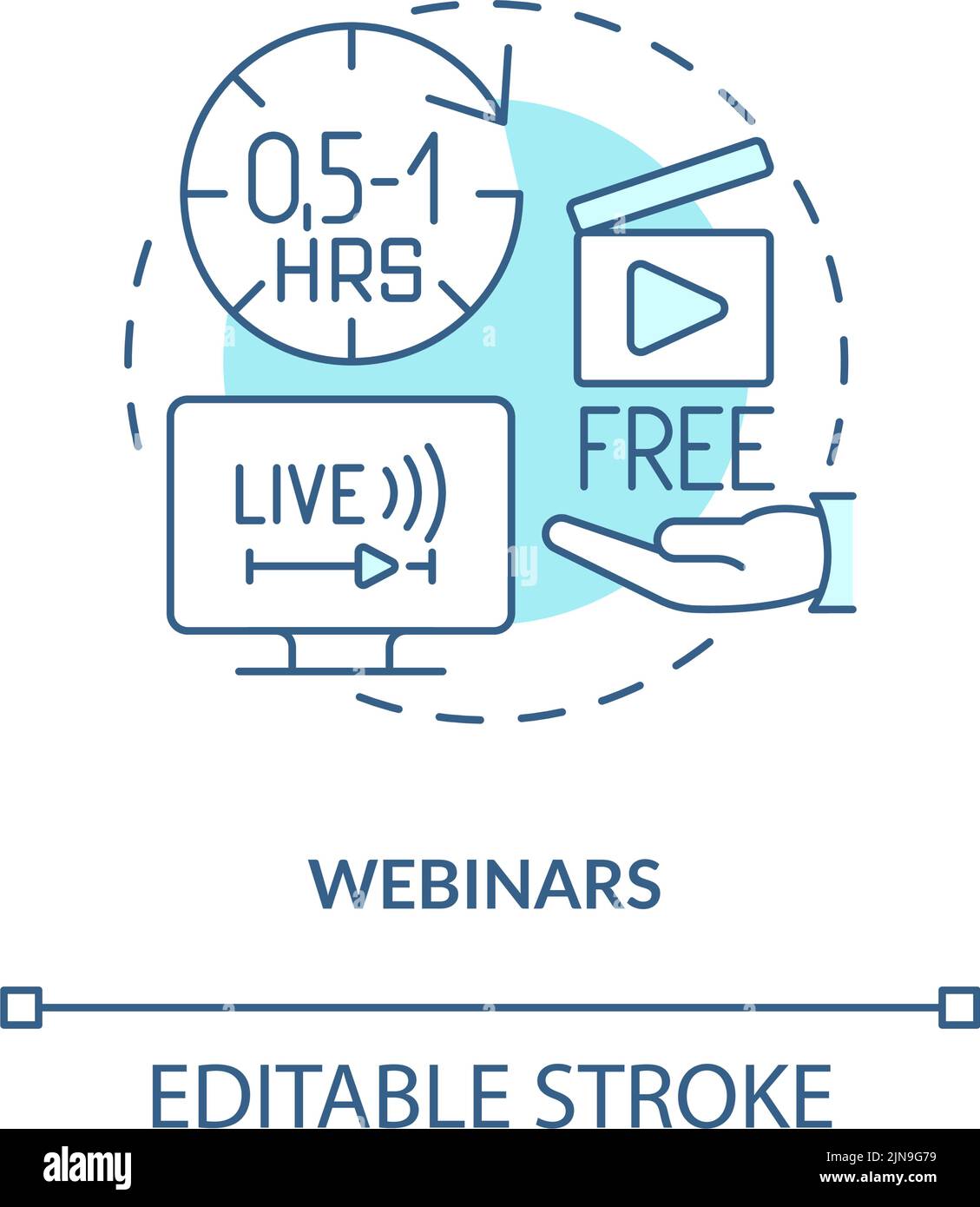 Webinars turquoise concept icon Stock Vector Image & Art - Alamy