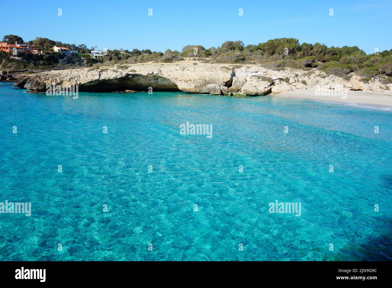 clear blue sea of Mallorca Stock Photo - Alamy