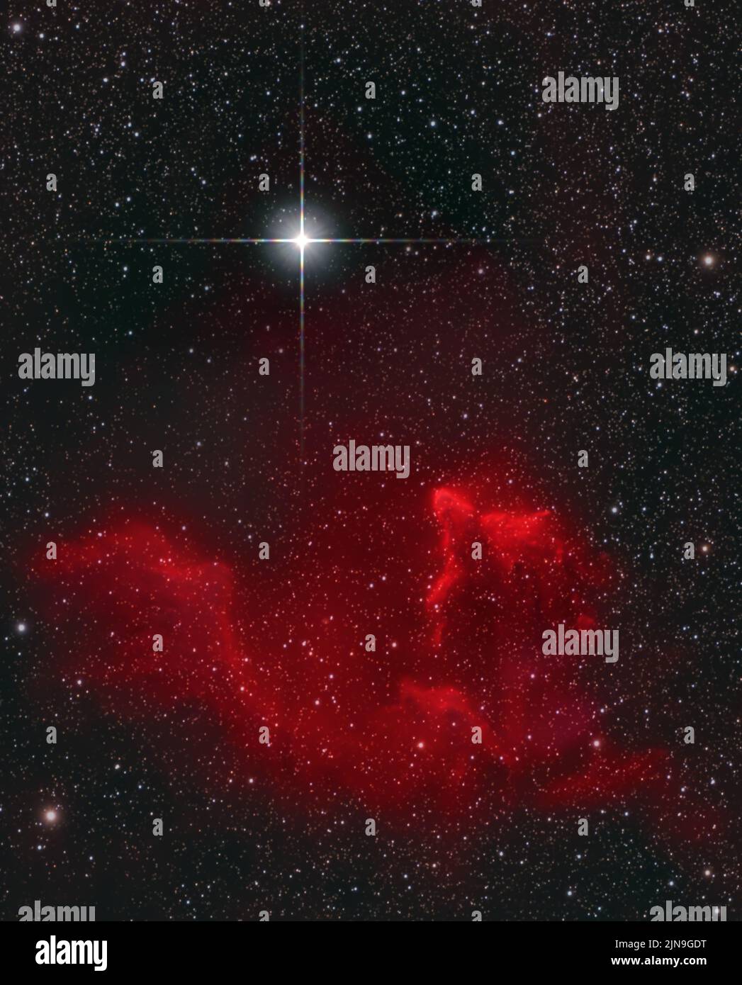 The Ghost of Cassiopeia (IC 63), a reflection and emission nebula being ...