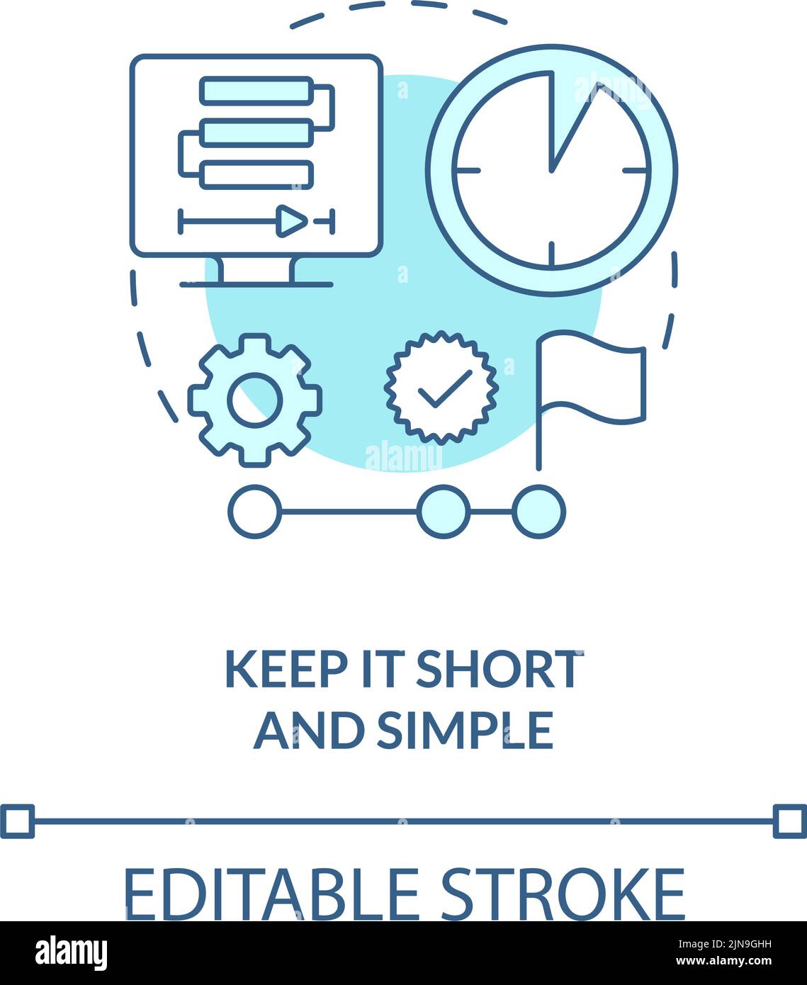 Keep it short and simple Stock Vector Images - Alamy