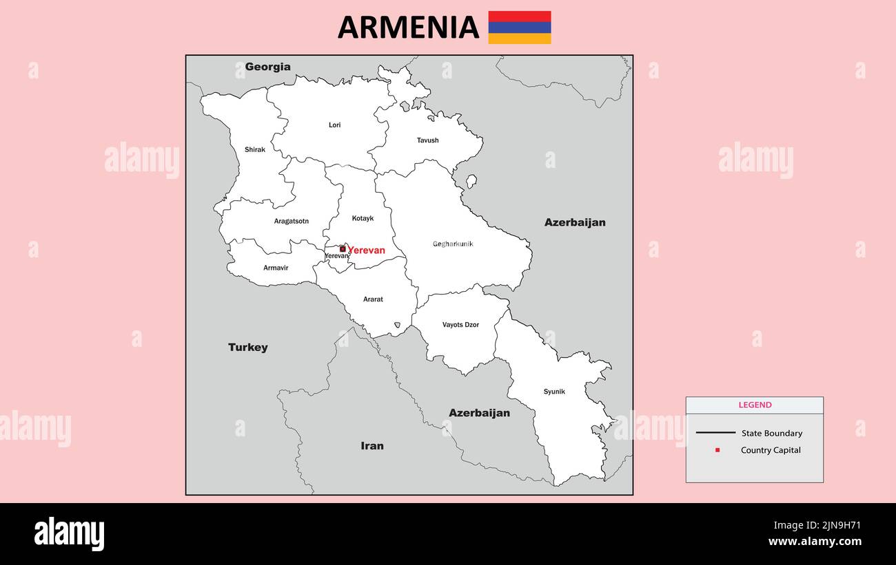 Capital of armenia map hi-res stock photography and images - Alamy