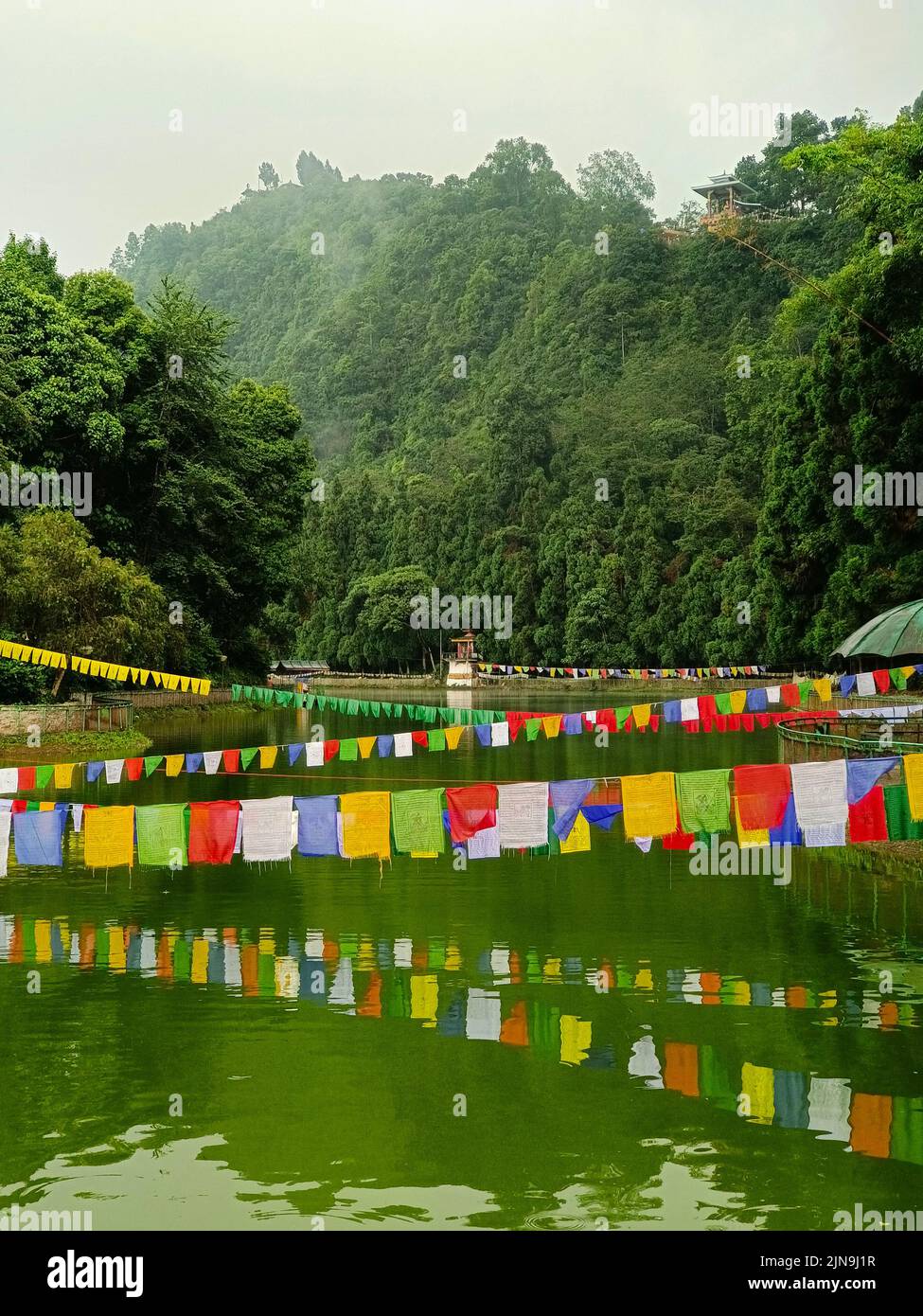20 June 2022, India. Aritar Lake (Ghati-Tso) or Lampokhari Lake ...