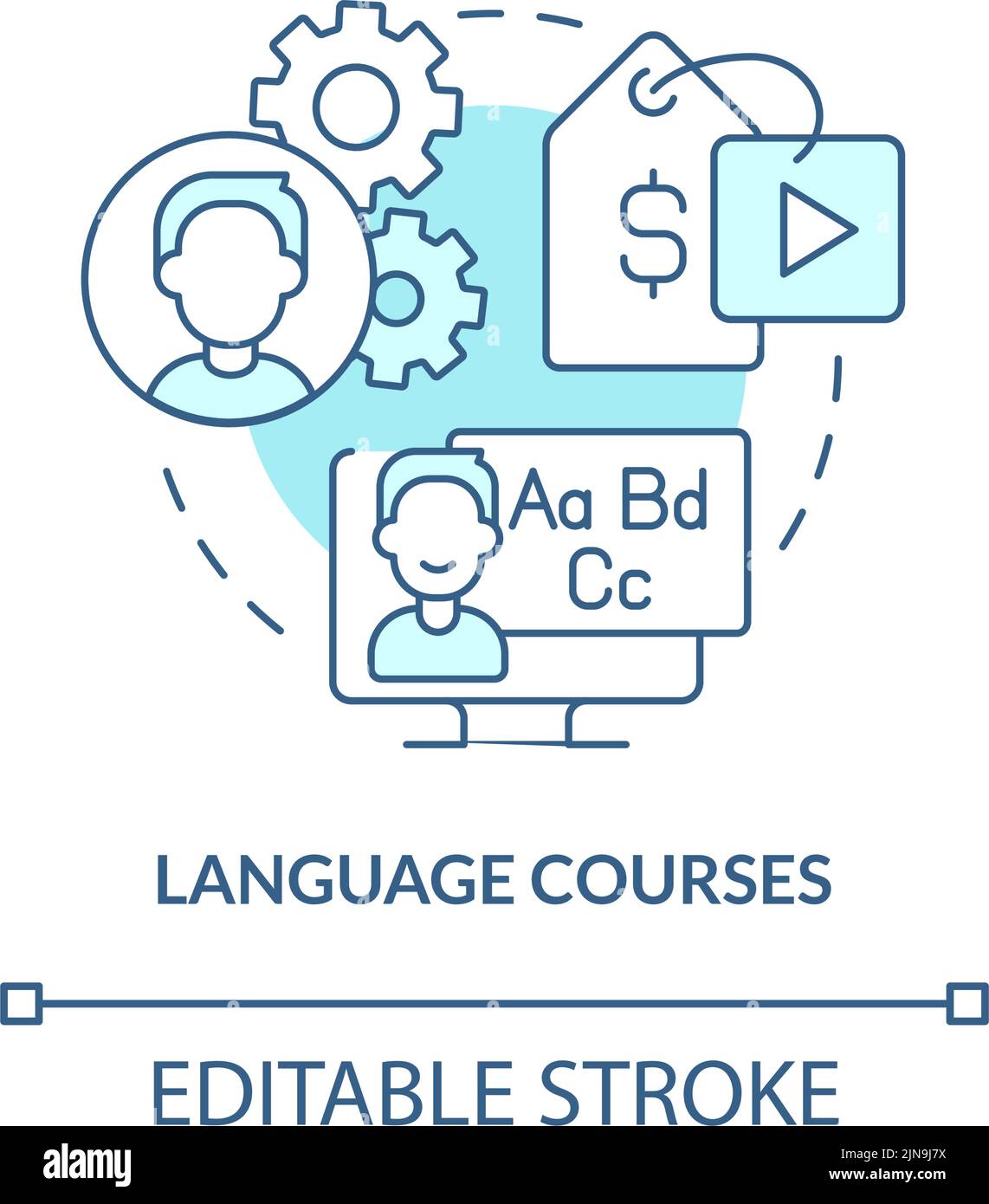 Elearning language Stock Vector Images - Alamy