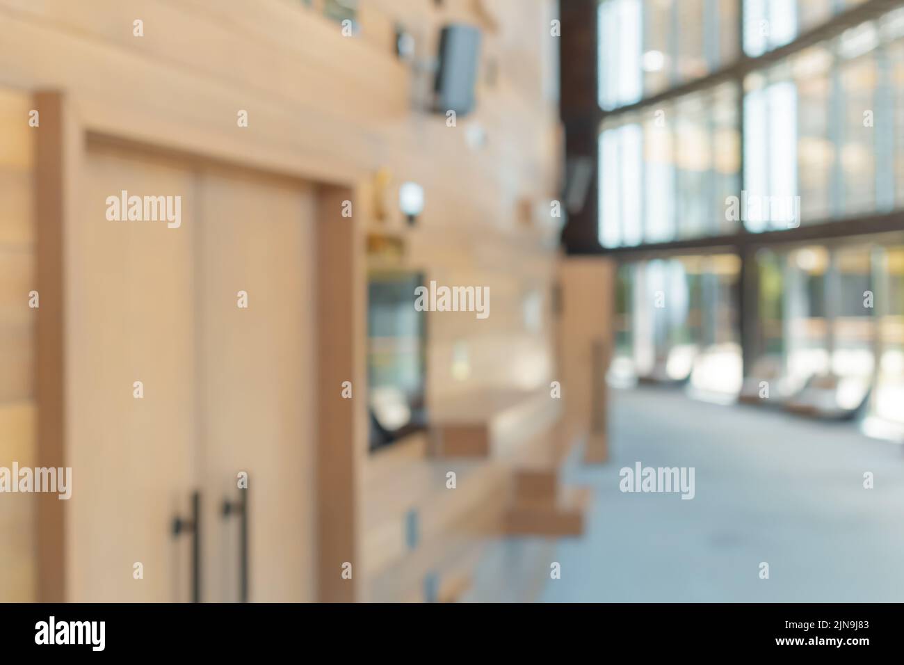 Blurred office interior space background Stock Photo - Alamy