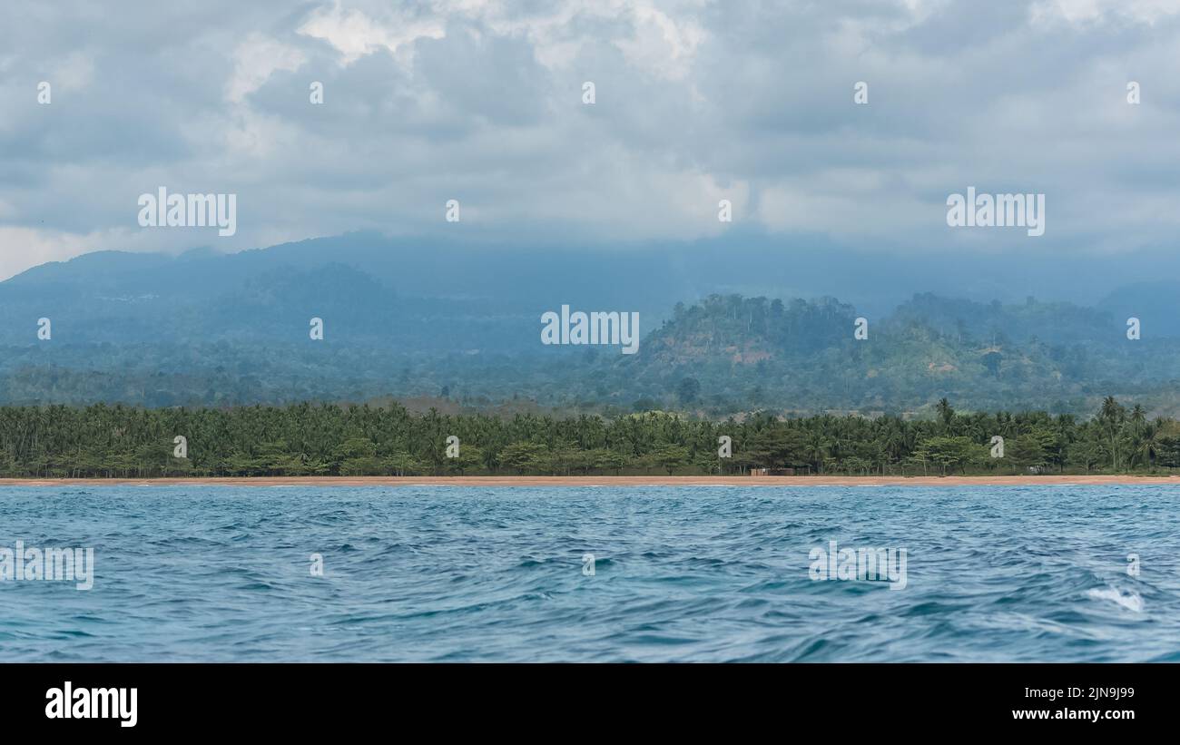 Sao Tome and principe, beautiful landscape, village, beach and ...