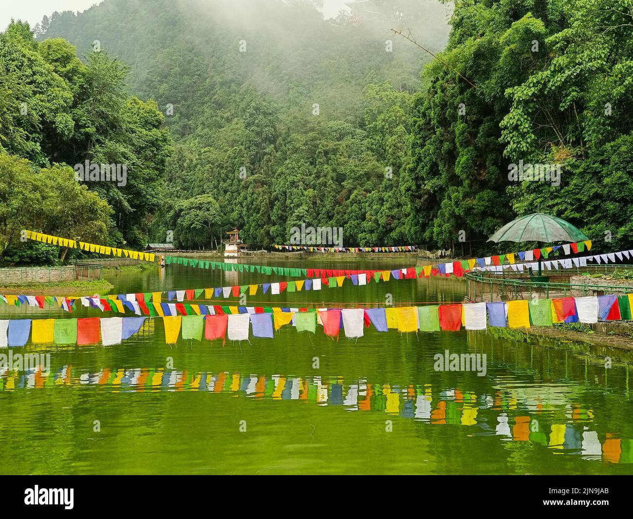 20 June 2022, India. Aritar Lake (Ghati-Tso) or Lampokhari Lake ...