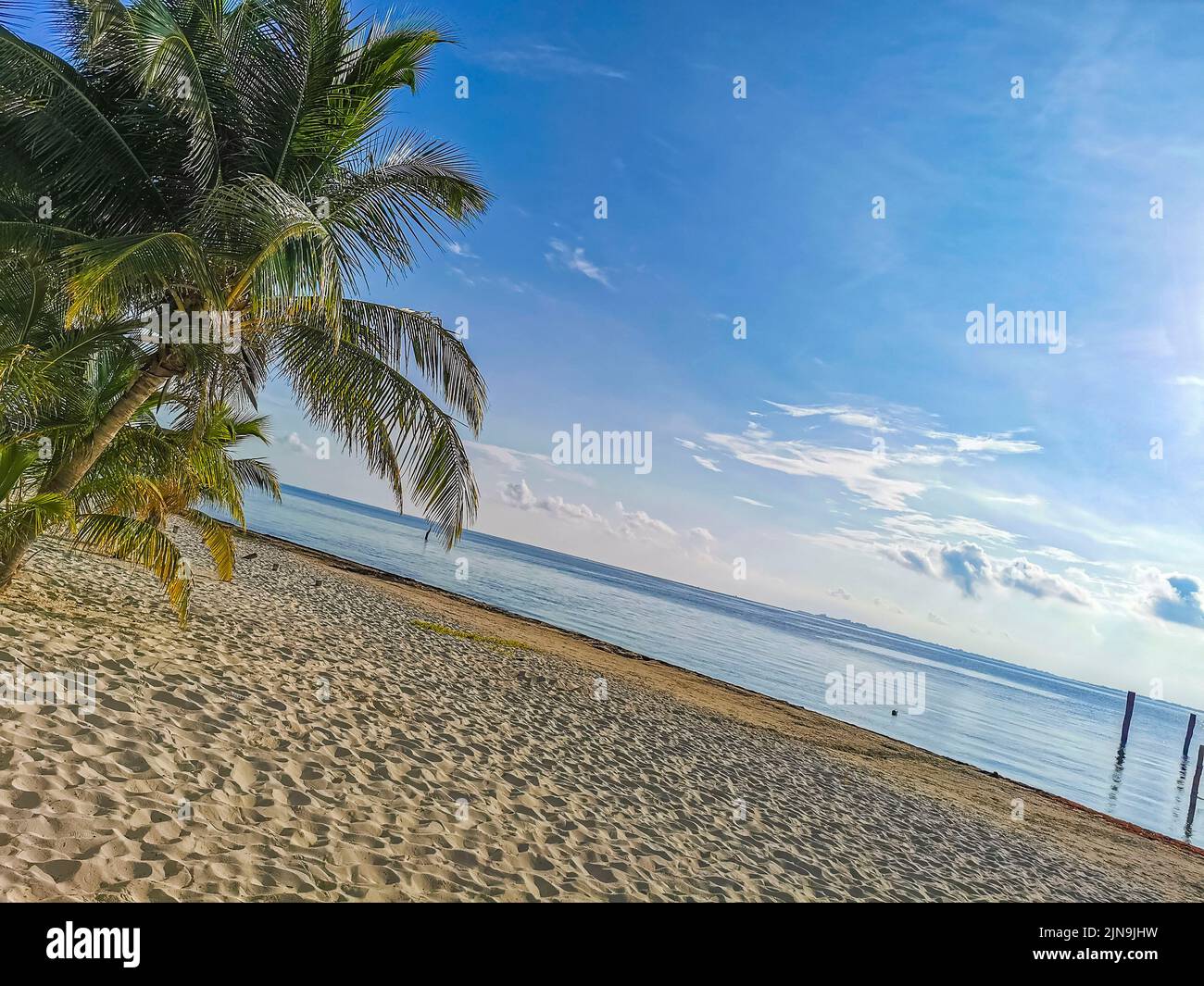 Beautiful Playa Azul beach and seascape panorama with blue turquoise ...